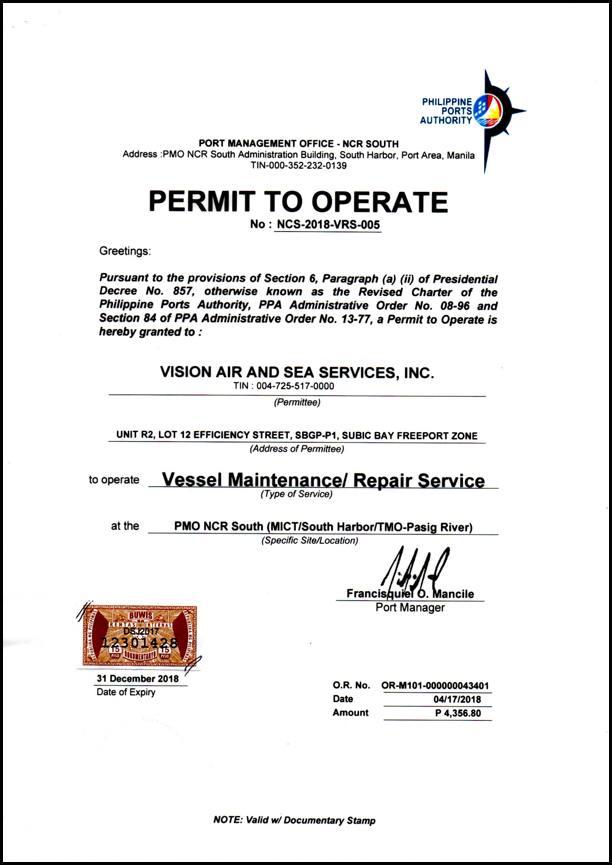 SHIP REPAIR SERVICES - Vision Air and Sea Services